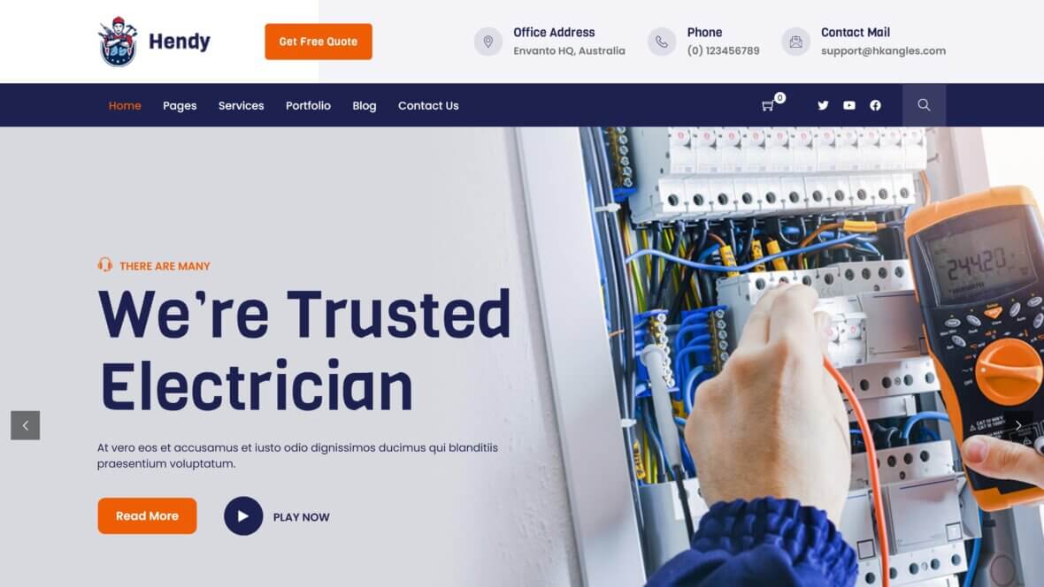 12 Best WordPress Themes for Electricians 2025