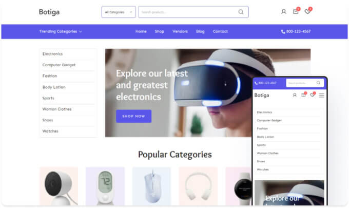 Botiga: Fast & Lightweight WooCommerce WordPress Theme