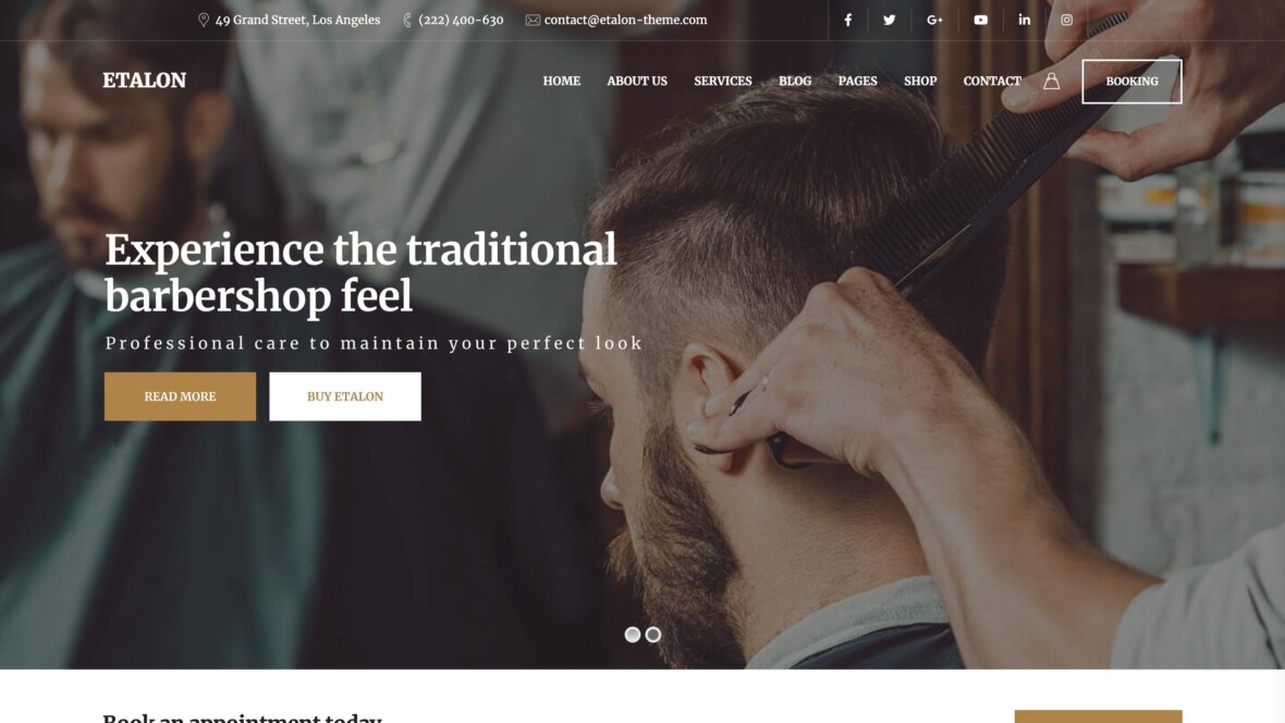 8 Best Hair Salon & Barber Shop WordPress Themes 2025
