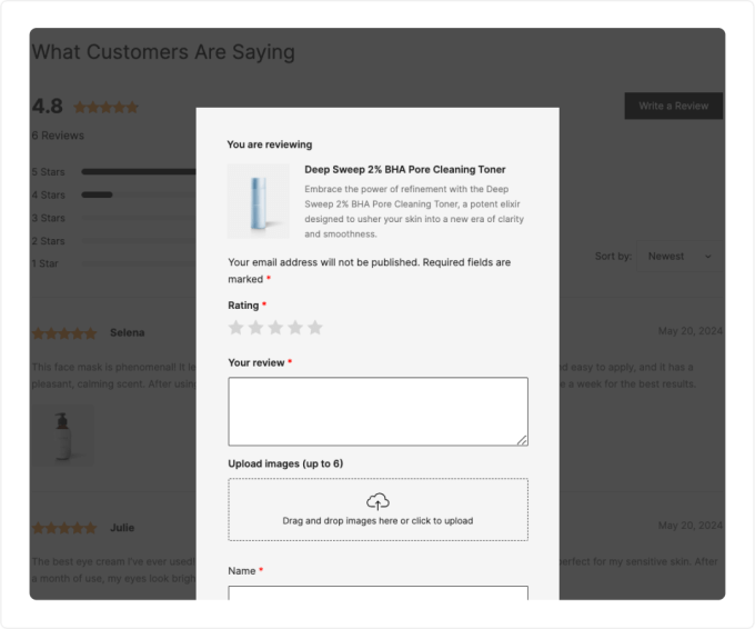 WooCommerce Advanced Reviews - Merchant Pro