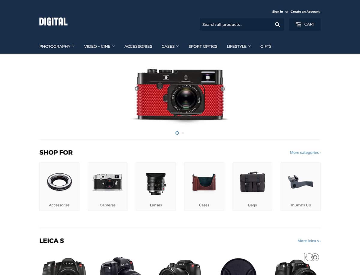50 Shopify Website Templates PNG