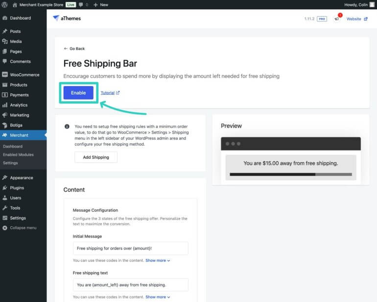 How to Add a Free Shipping Progress Bar to WooCommerce - aThemes